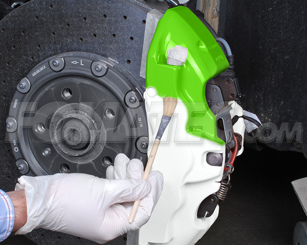 Foliatec Caliper Paint NEON GREEN CALIPER PAINT Brake Caliper Engine ...